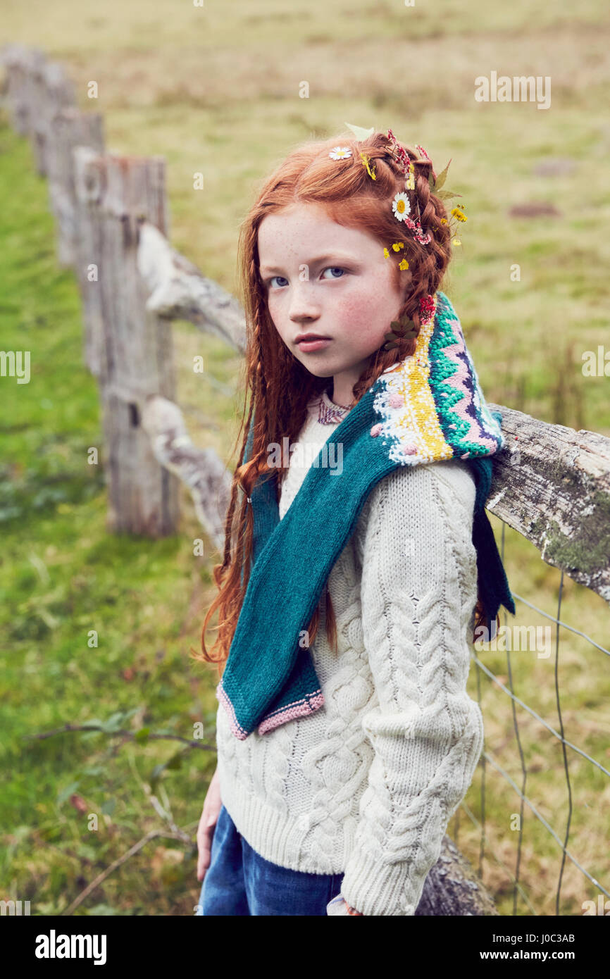 Young girl in country setting hi-res stock photography and images - Alamy