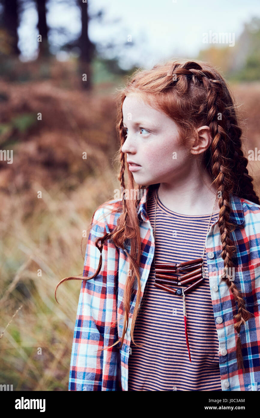 Portrait of young girl in rural setting Stock Photo - Alamy
