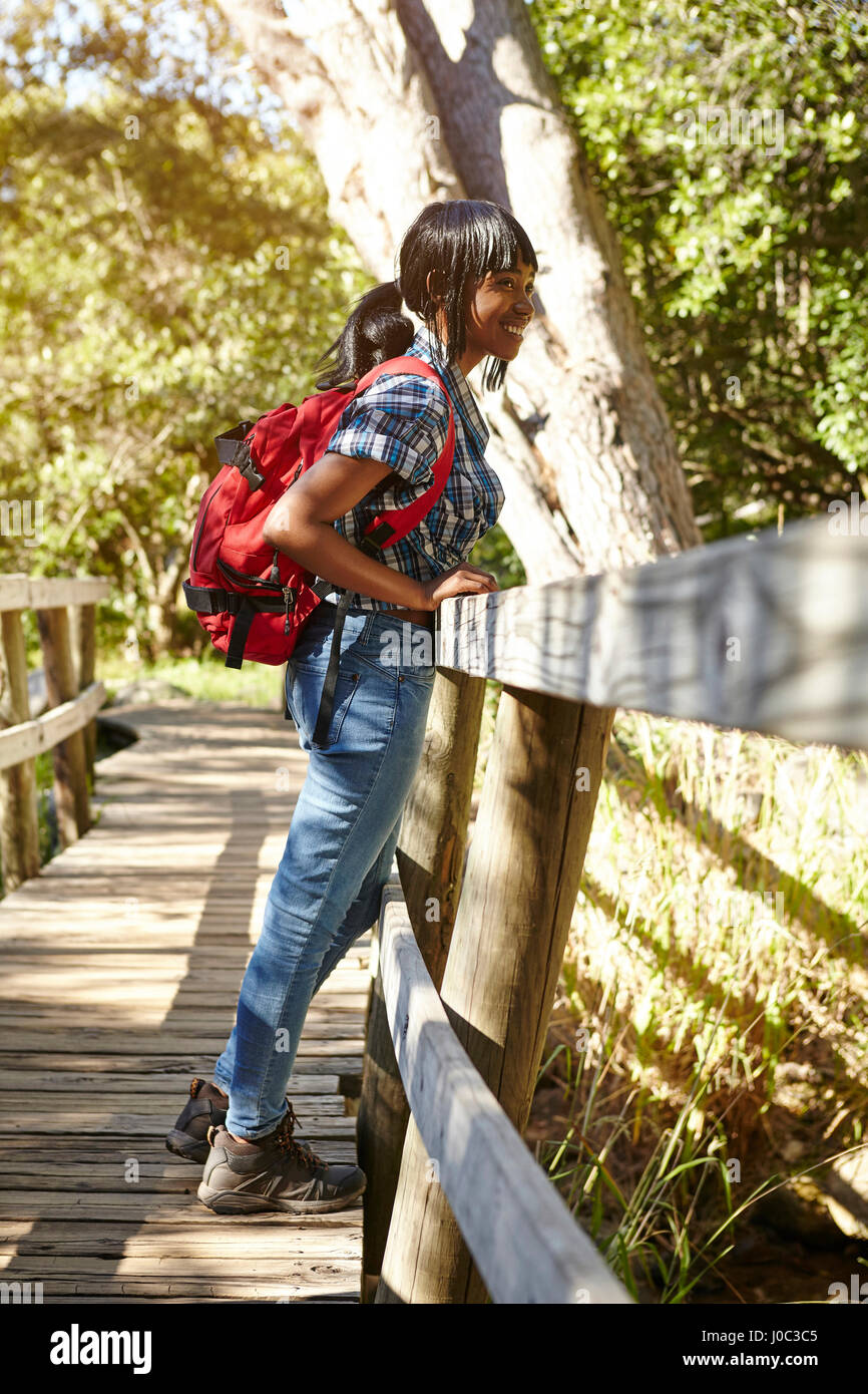 Woman bridge looking hi-res stock photography and images - Alamy