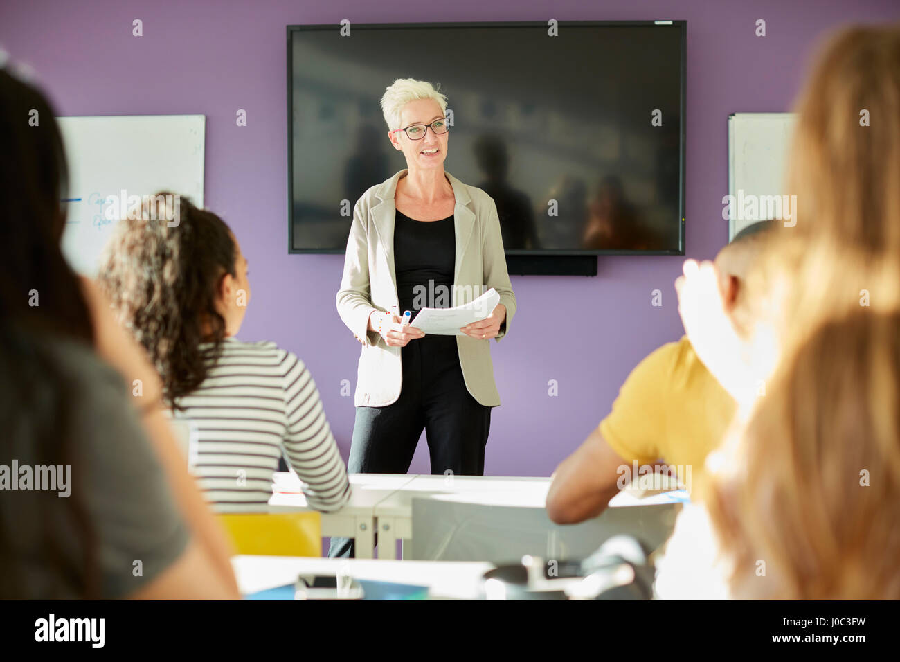 University lecturer and students hi-res stock photography and images ...