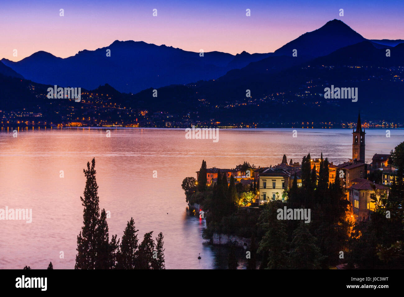 Lake como sunset hi-res stock photography and images - Alamy