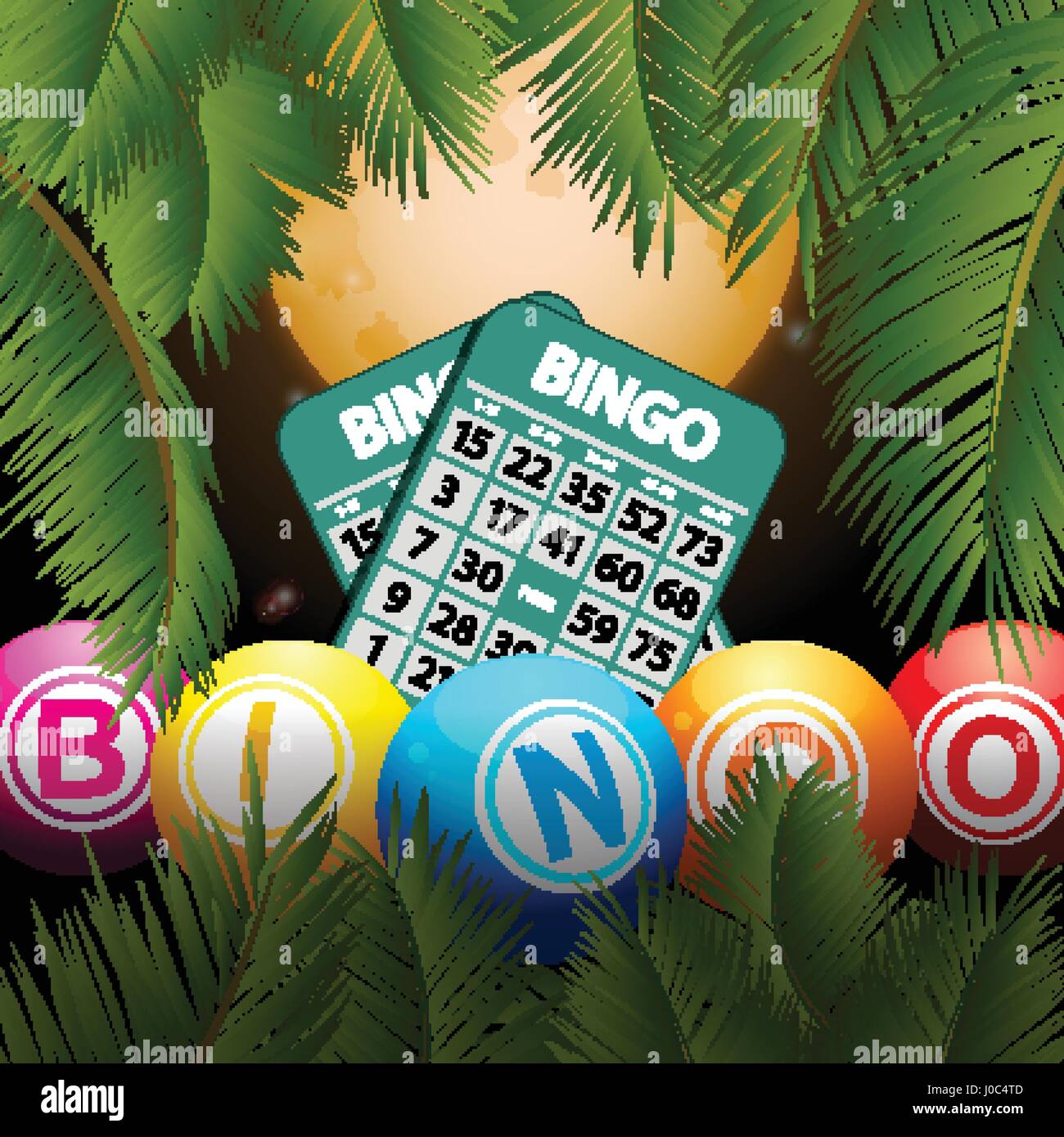 Night tropical Stock Vector Images - Alamy