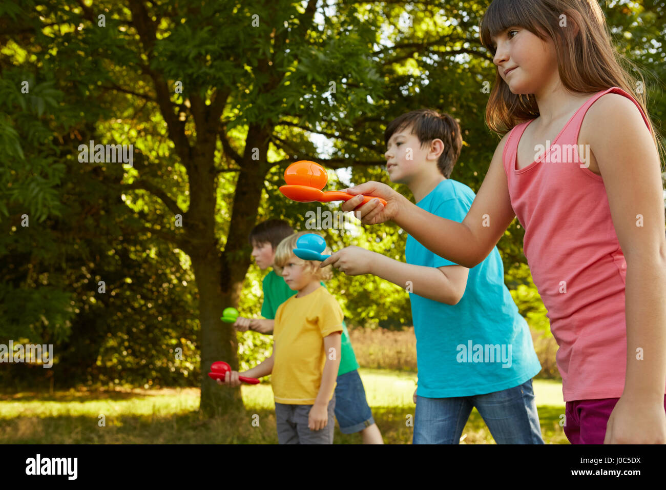 Egg and spoon race hi-res stock photography and images - Alamy