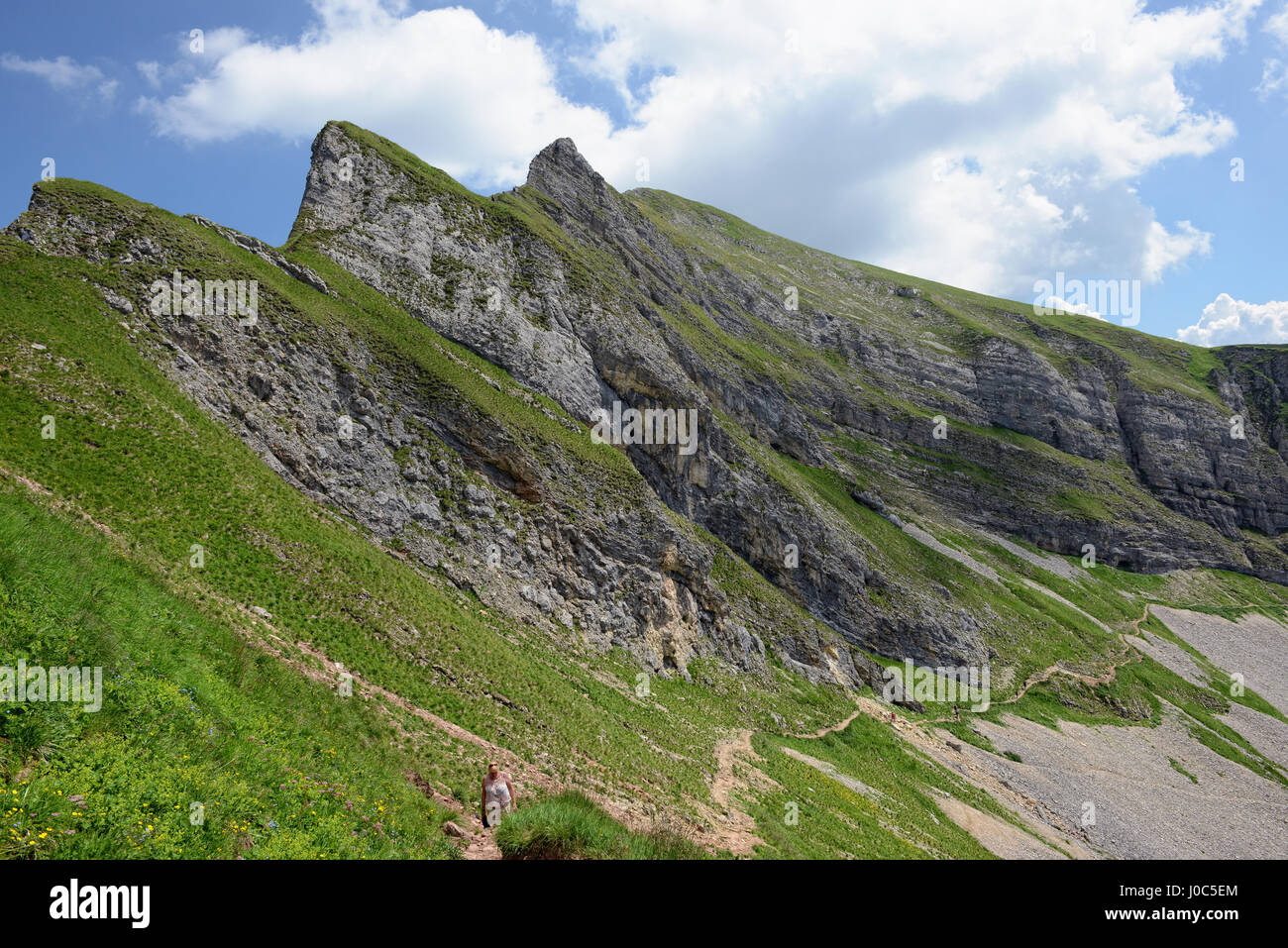 hiking in Rofan mountain aeria in Tyrol (Austria Stock Photo - Alamy