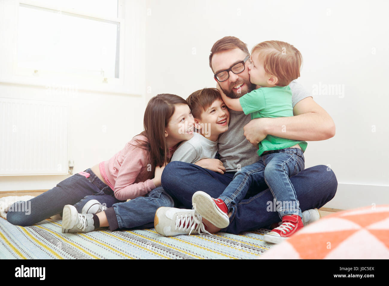 Family Hugging Each Other