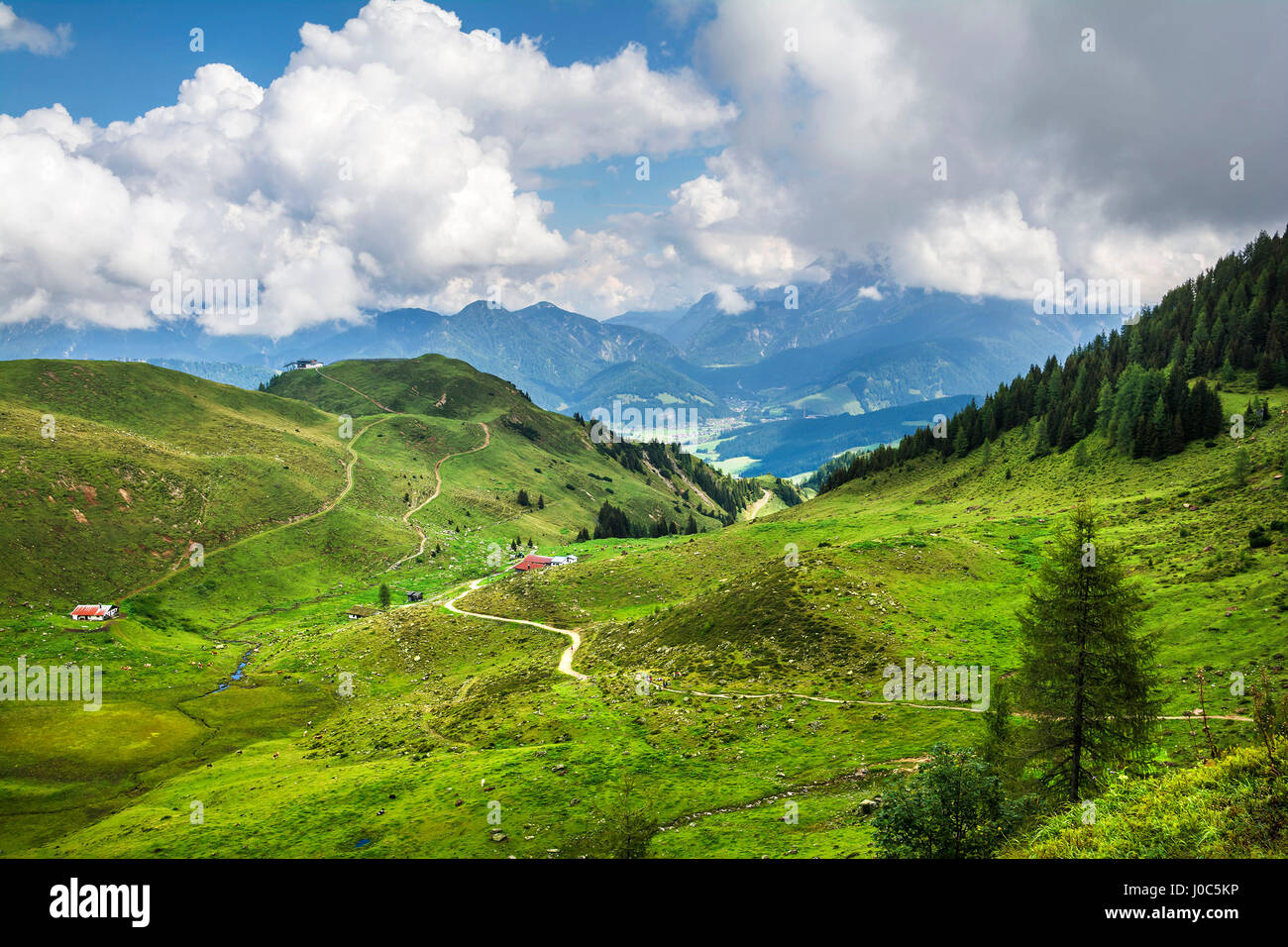 Amazing landscape on the trail climbing on Wildseelodersee Lake in ...