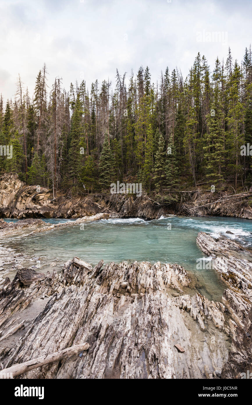 Natural Bridge Falls, Kicking Horse River, Yoho National Park, Field ...