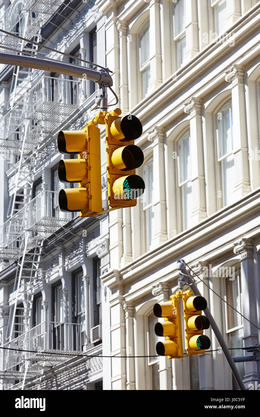 Traffic lights, Soho, New York City, USA Stock Photo - Alamy