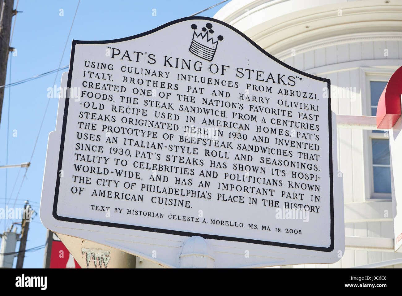 Historic Marker, Pat's King of Steaks, Philadelphia, Pennsylvania, USA ...