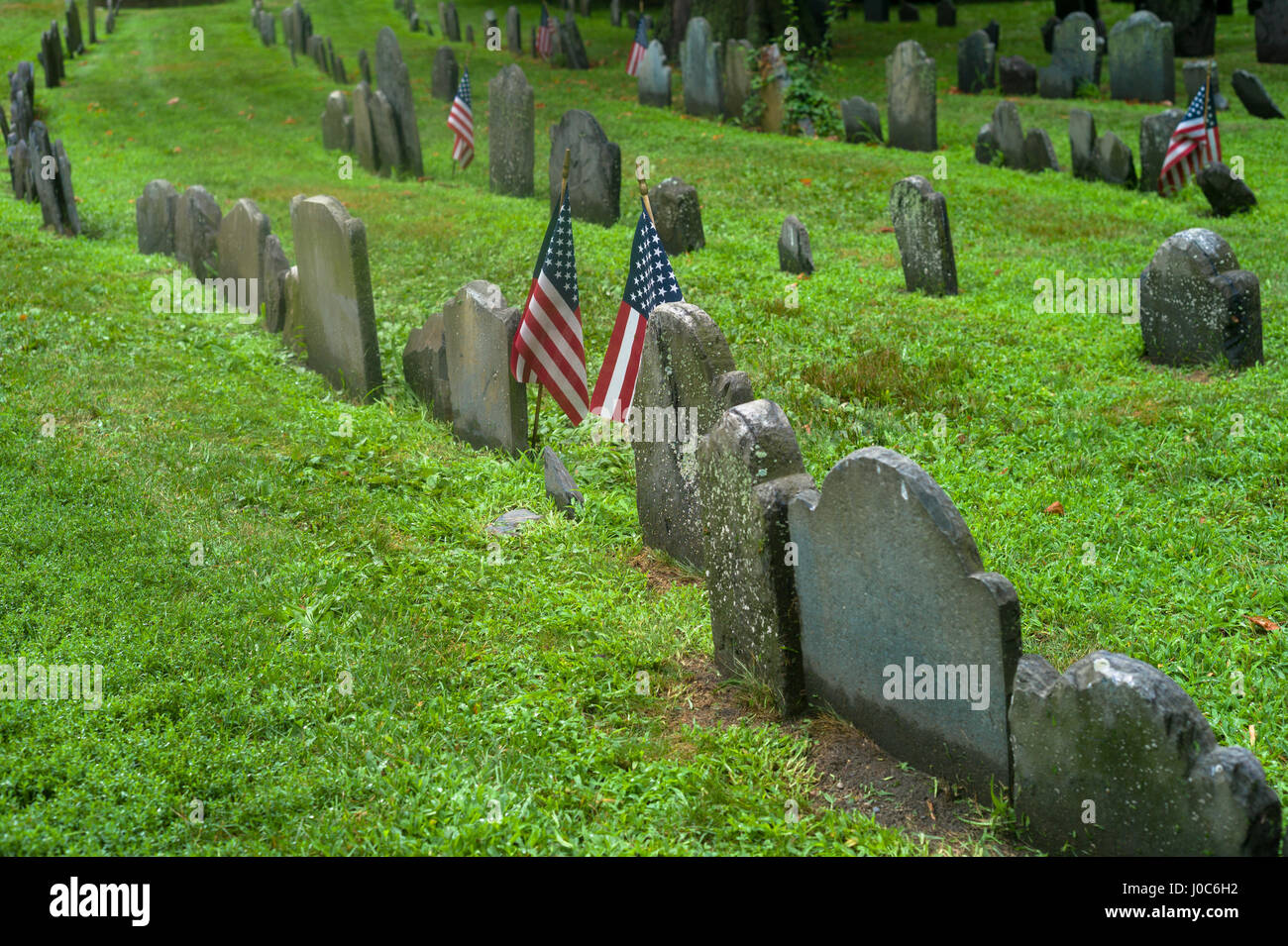 Boston, Massachusetts,. Granary Burying Ground - old cemetery Stock ...