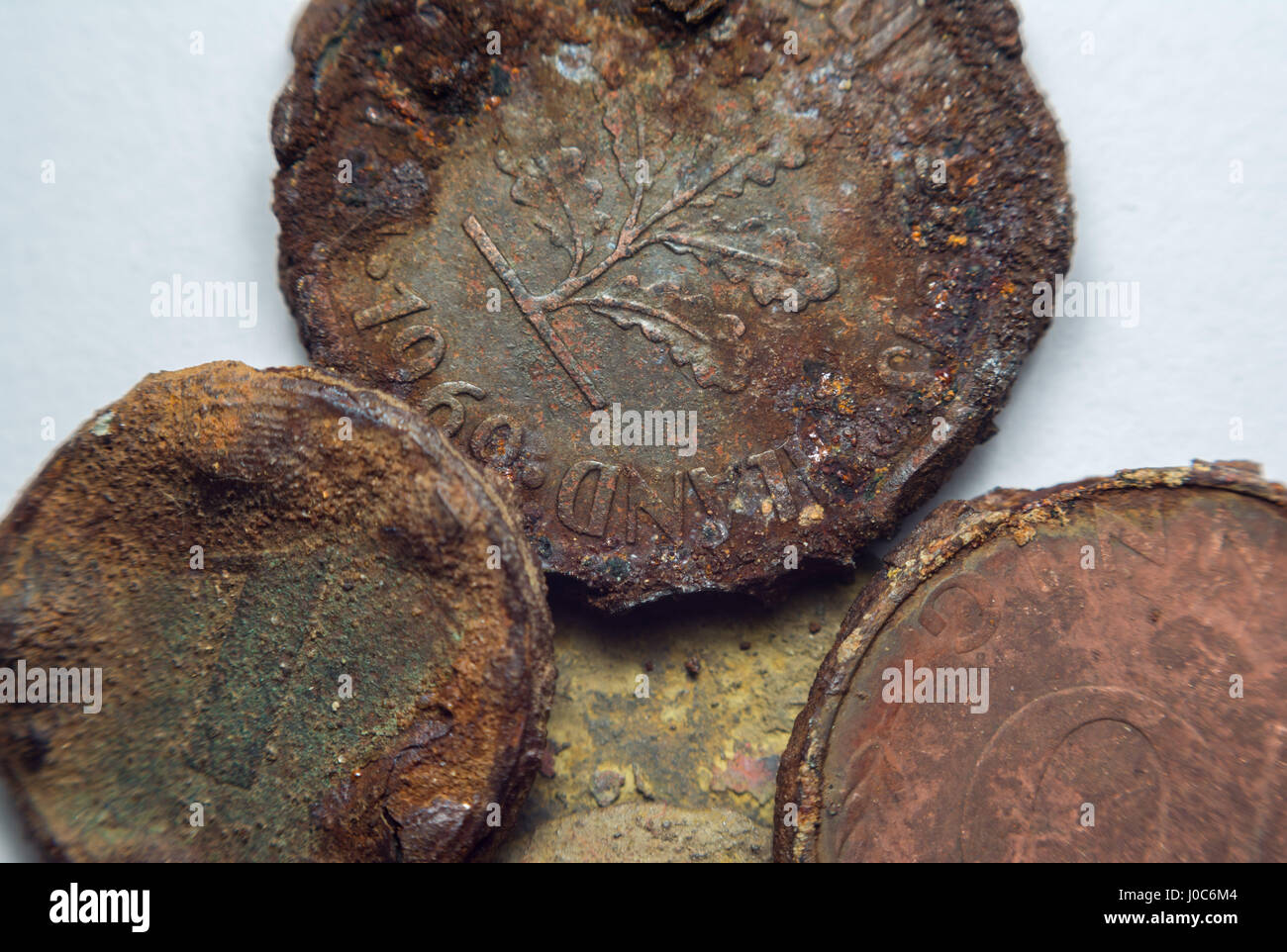 German money coins old hi-res stock photography and images - Alamy