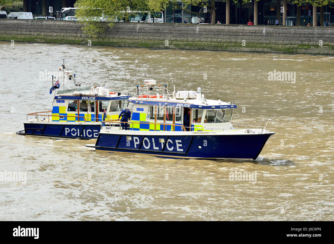 River police boats hi-res stock photography and images - Alamy