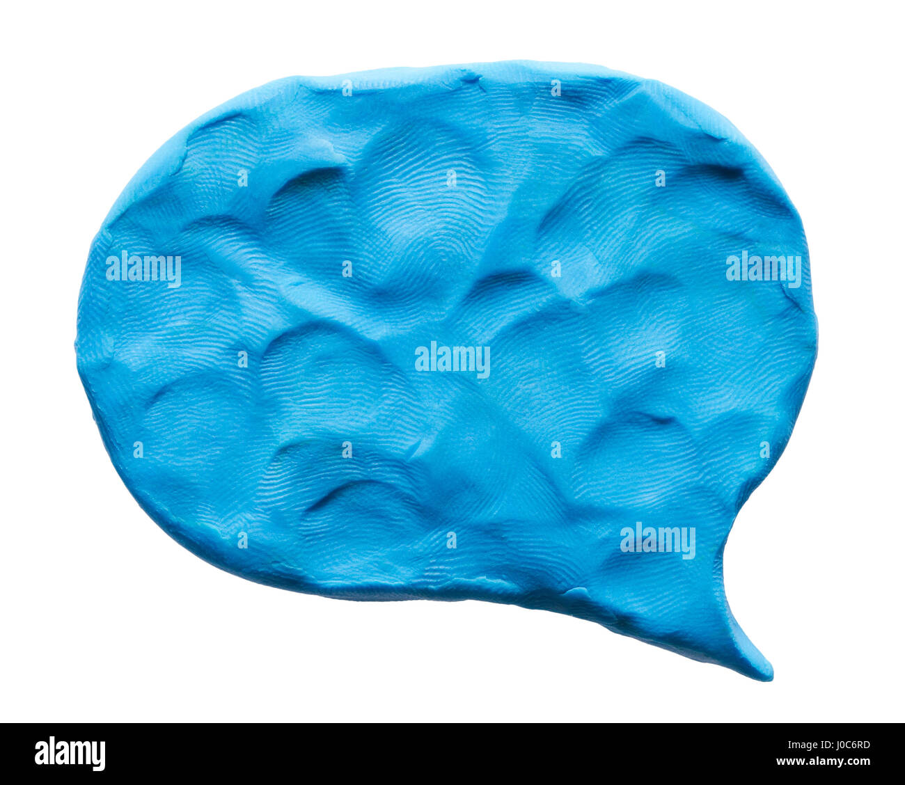 Blue plasticine bubble isolated on white Stock Photo - Alamy