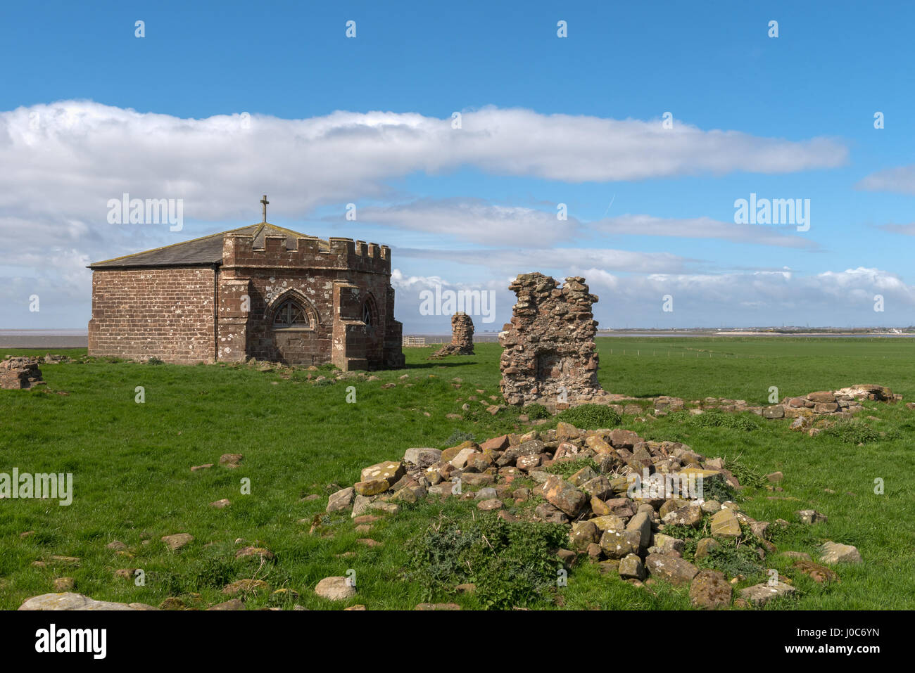 Cockersands Abbey on the Lancashire Coast Stock Photo - Alamy