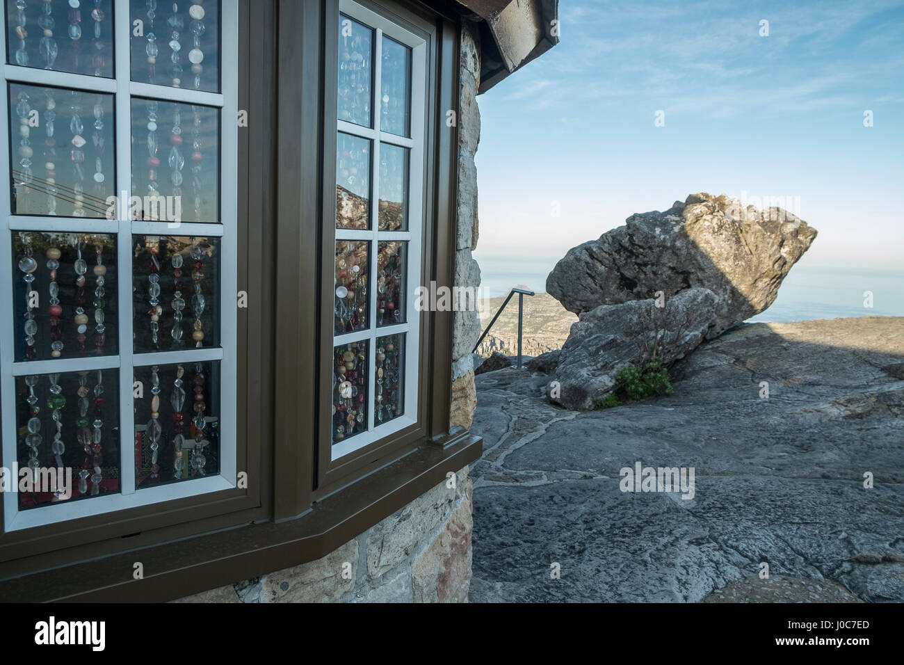 Stone house on top of table mountain Stock Photo - Alamy