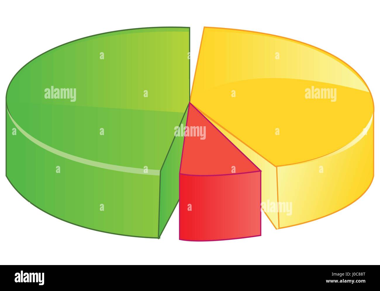 Round graph with shares Stock Vector Image & Art - Alamy