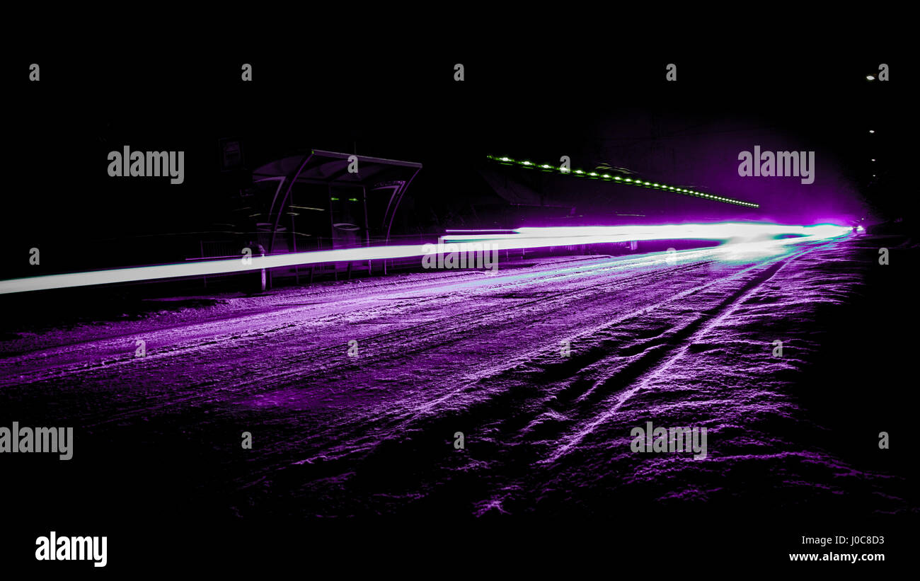 Purple light beam Stock Photo - Alamy