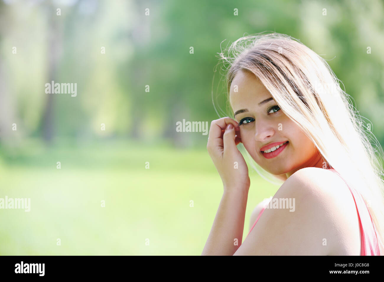 Woman, close up Stock Photo - Alamy