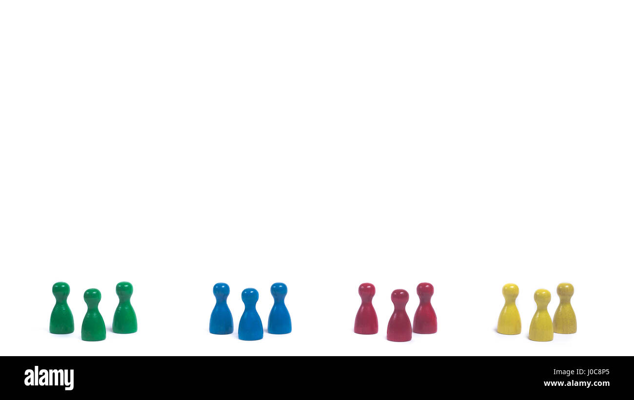 Little group of people working separately from each other, showing no ...