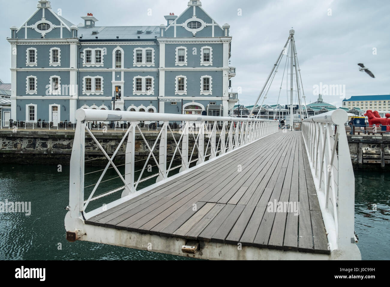 Movable bridge at waterfront harbor Stock Photo - Alamy
