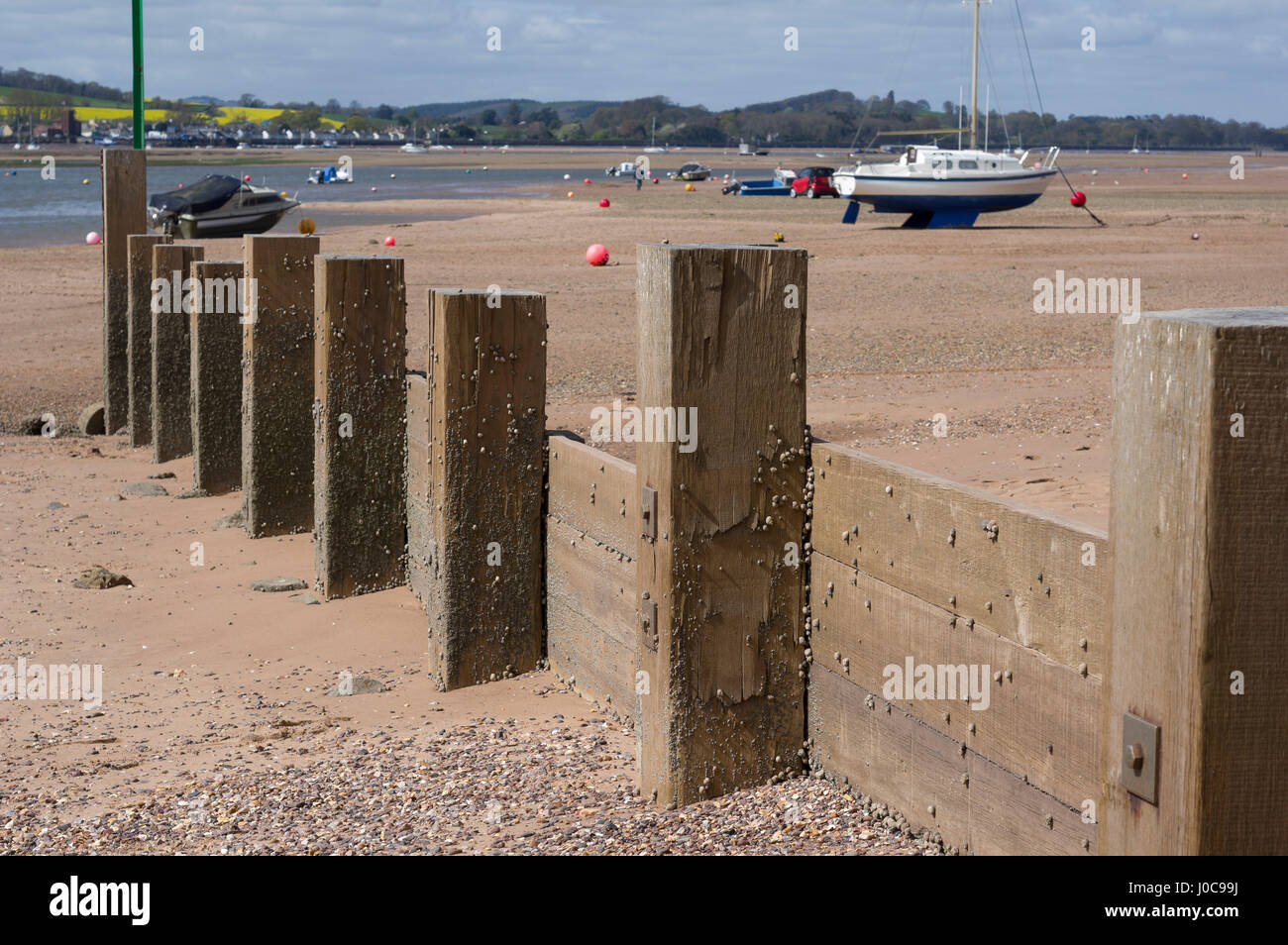 Exmouth beach groynes hi-res stock photography and images - Alamy