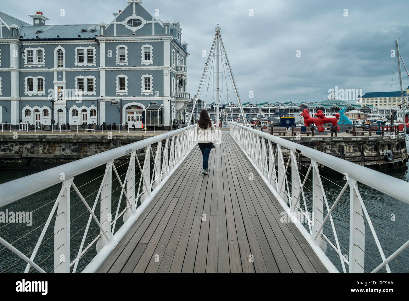 Movable bridge at waterfront harbor Stock Photo - Alamy