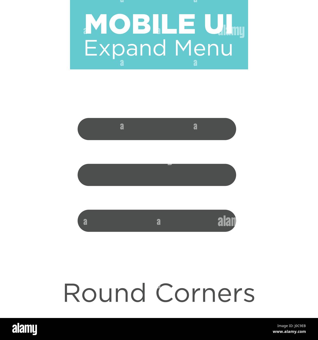 Flat Menu Icon Illustration for Website Navigation Stock Vector Image ...