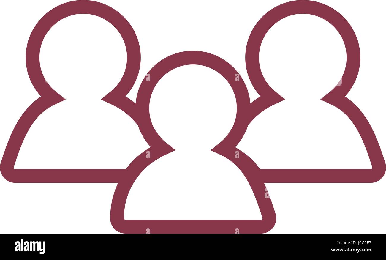 Standard User Icon Set with Men, Women, and Multiple People Stock ...