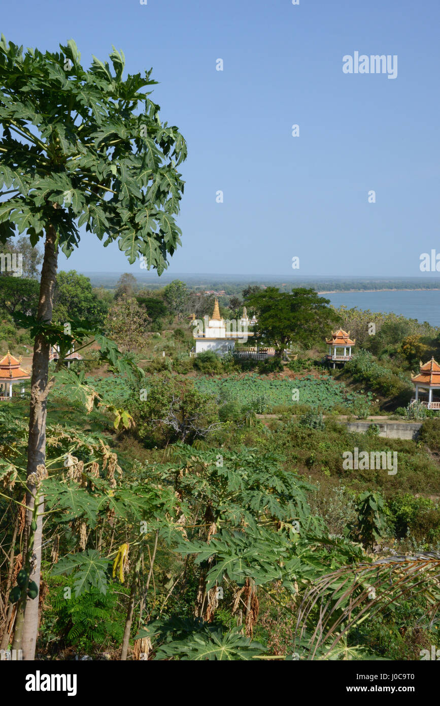 View from Wat Hanchey, near Kampong Cham, Cambodia Stock Photo - Alamy