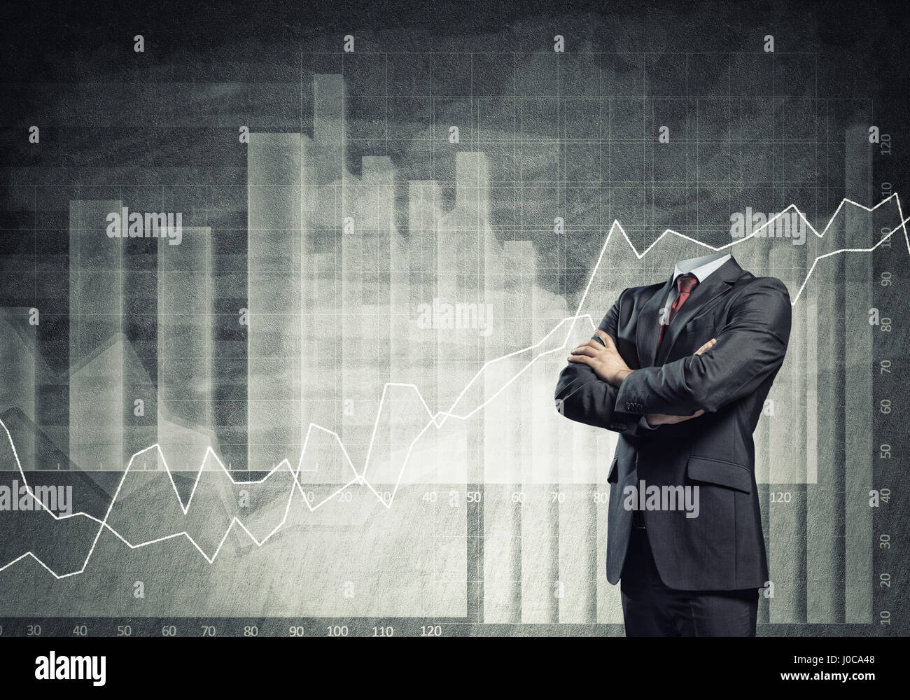 Businessman without head Stock Photo - Alamy