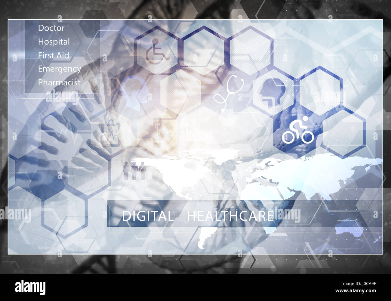 Medicine user interface Stock Photo - Alamy