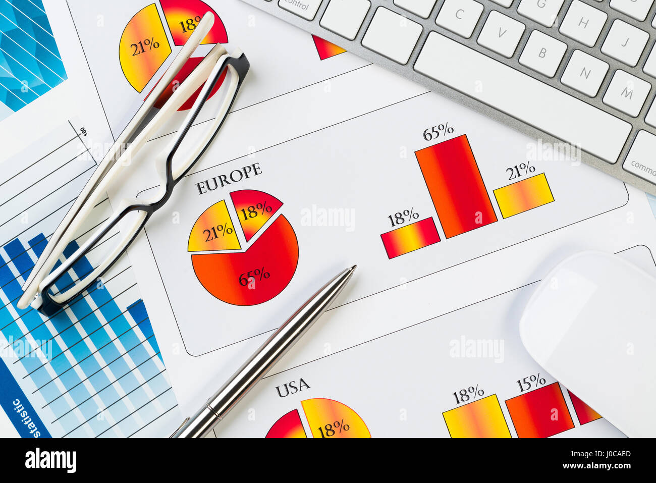 Preparing average sales report Stock Photo - Alamy