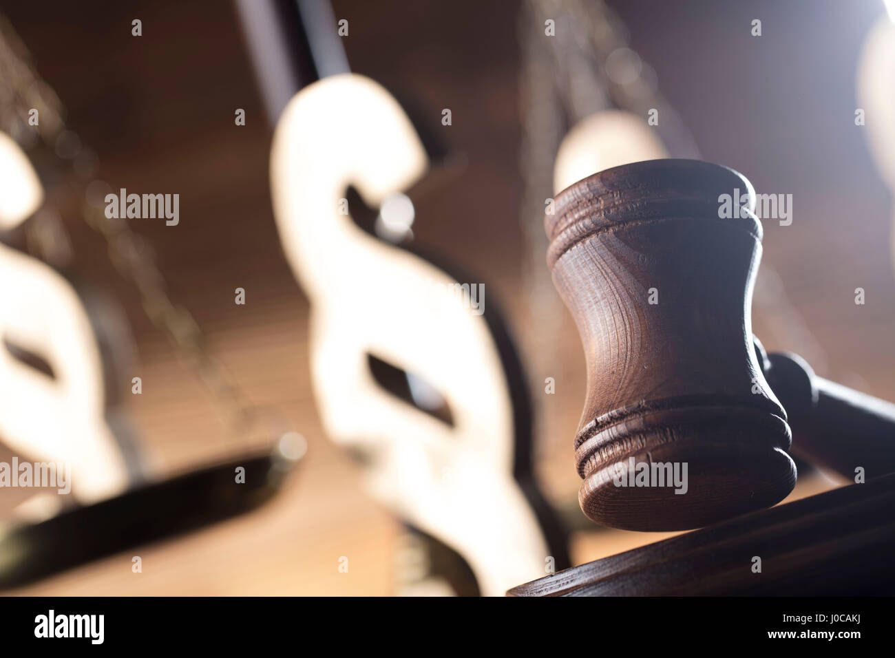 Law and justice theme. Gavel of judge and scale of justice Stock Photo ...