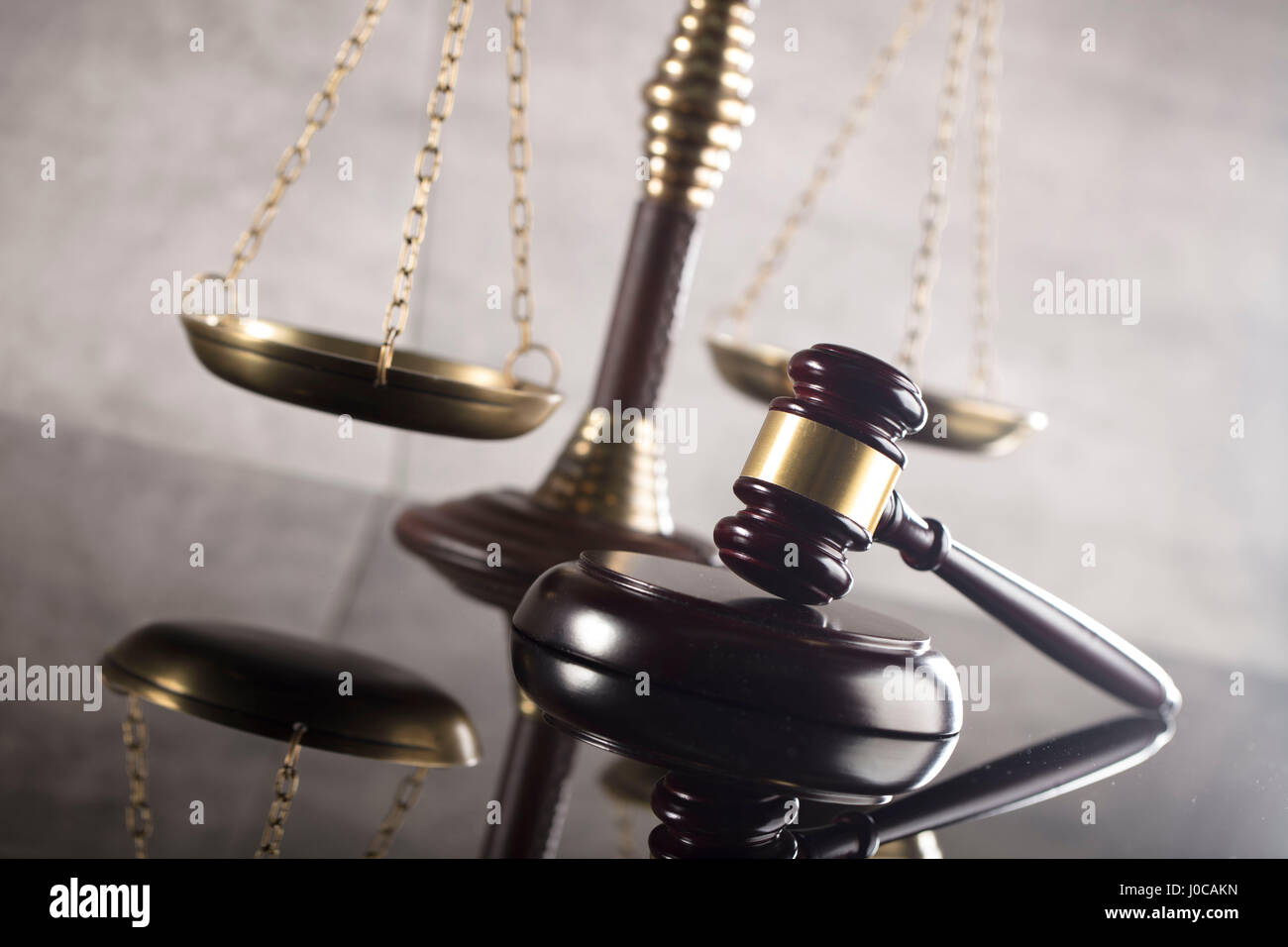 Law and justice theme. Gavel of judge and scale of justice Stock Photo ...