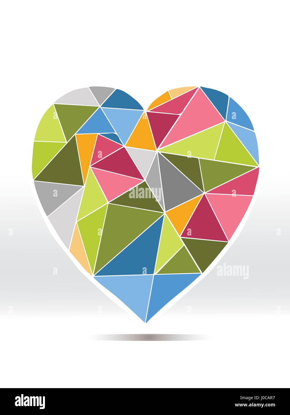 Heart shape blue diamond Stock Vector Images - Alamy