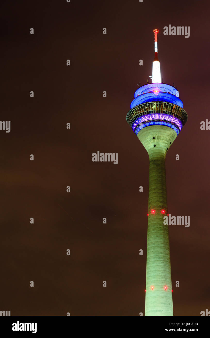 The famous Rhine Tower in Dusseldorf, Germany Stock Photo - Alamy