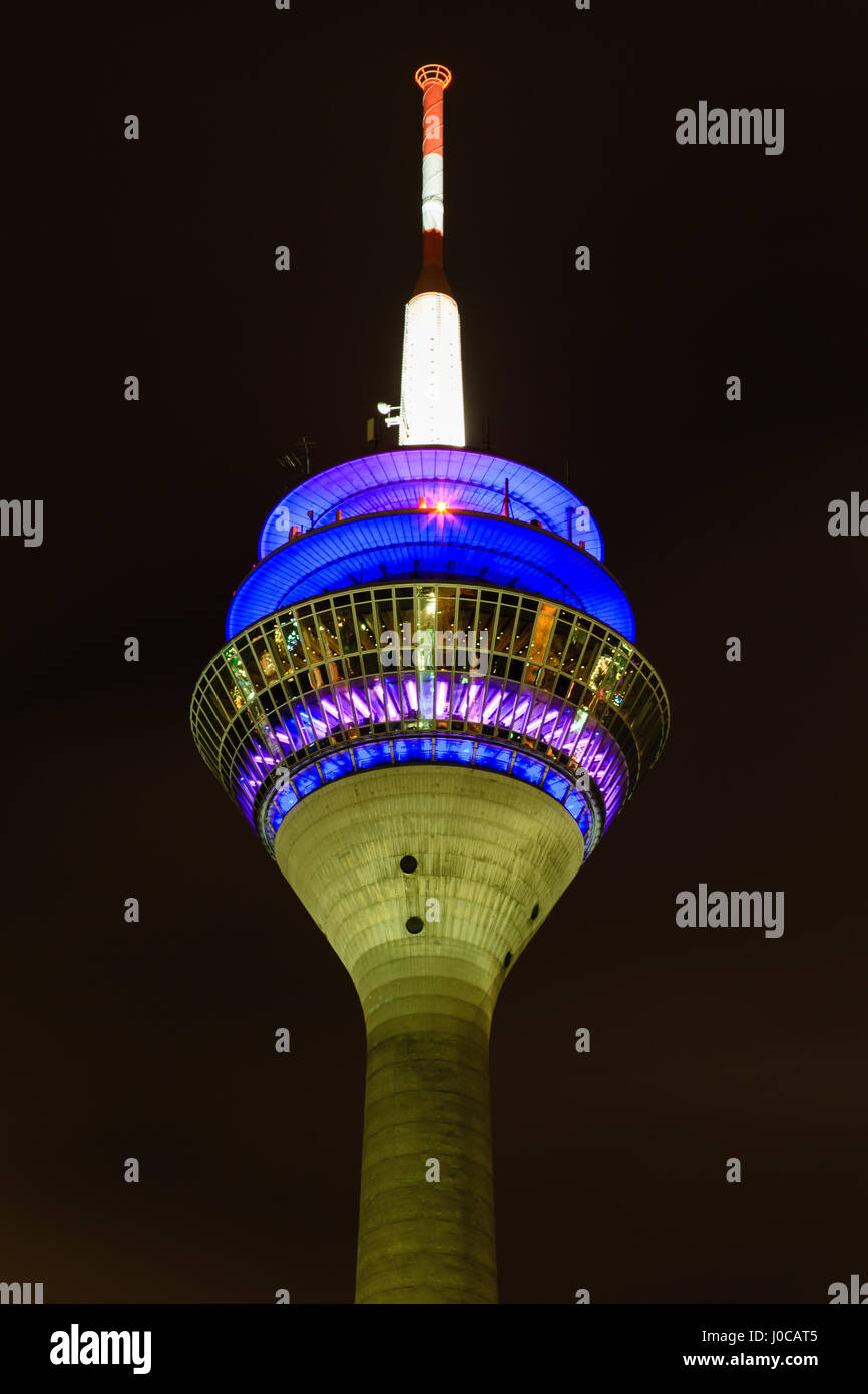The famous Rhine Tower in Dusseldorf, Germany Stock Photo - Alamy