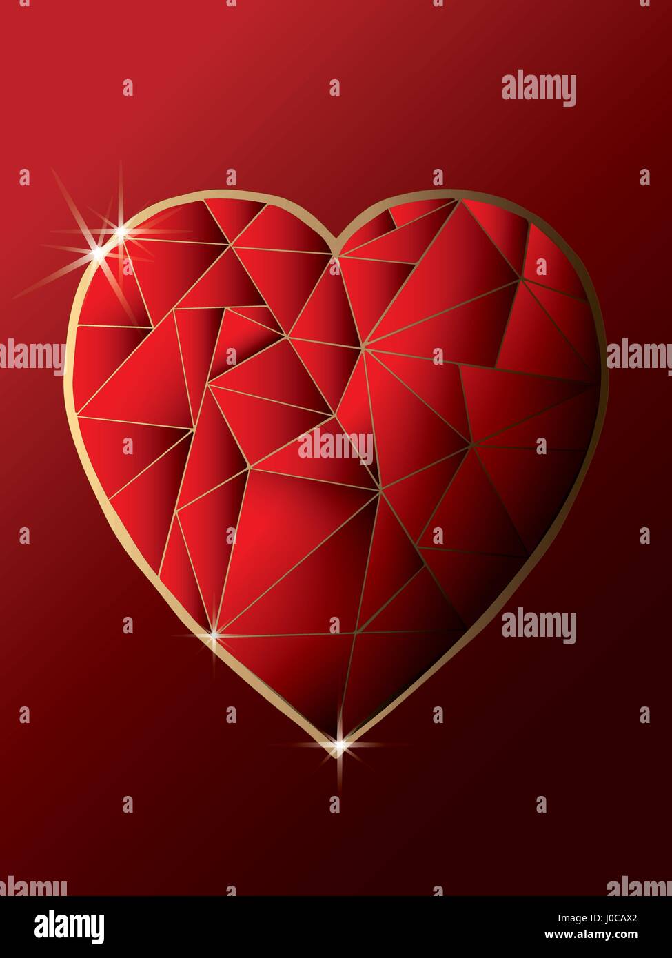 Red Diamond Love Heart