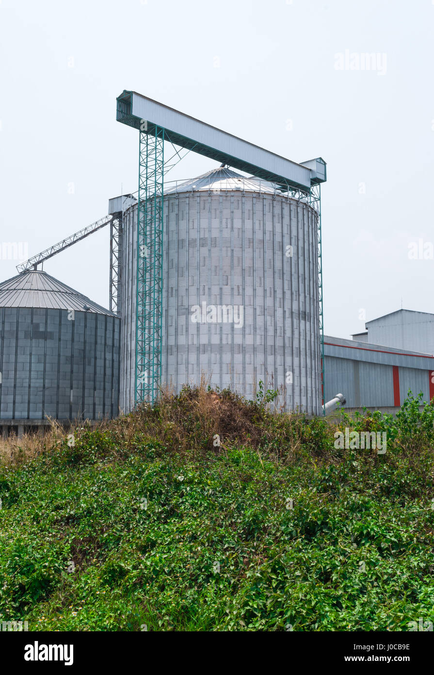 Big Industrial Silo in Rural of Thailand Stock Photo - Alamy
