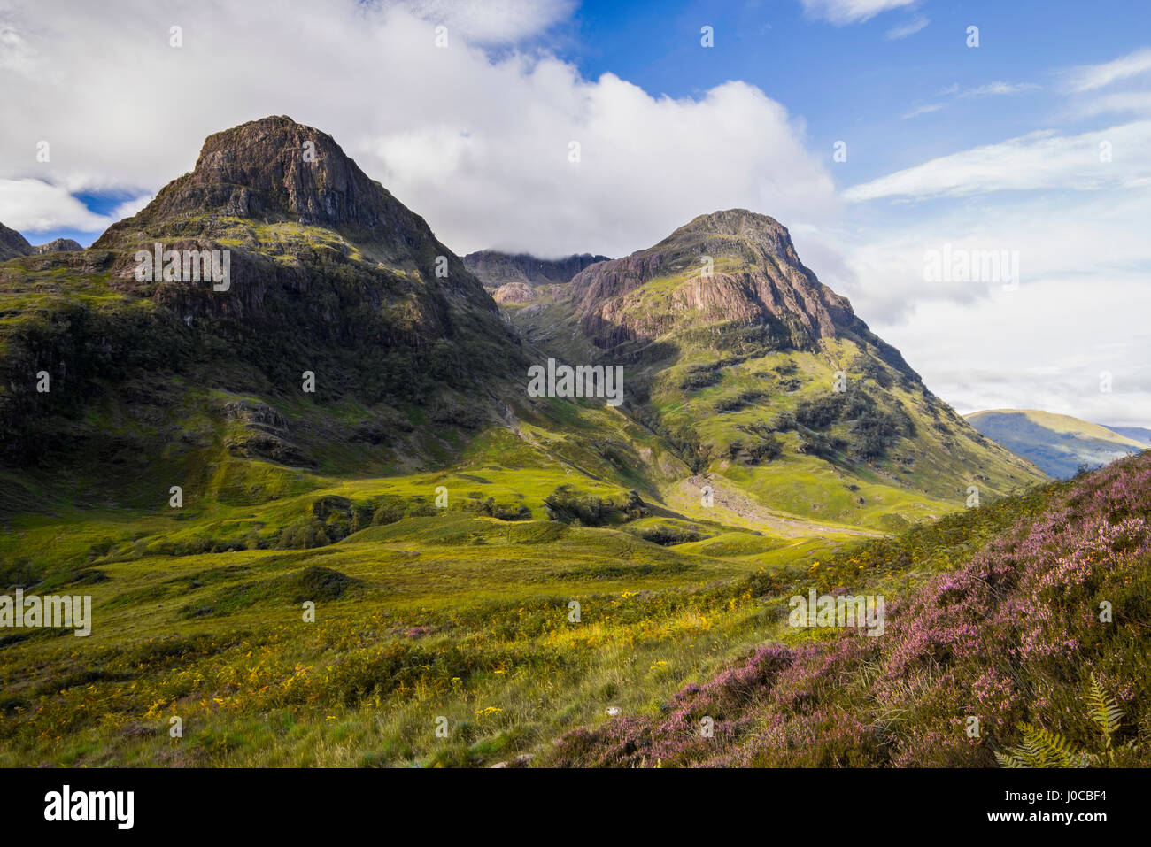 Glencoe valley with two of the three sisters in the background, Glencoe ...