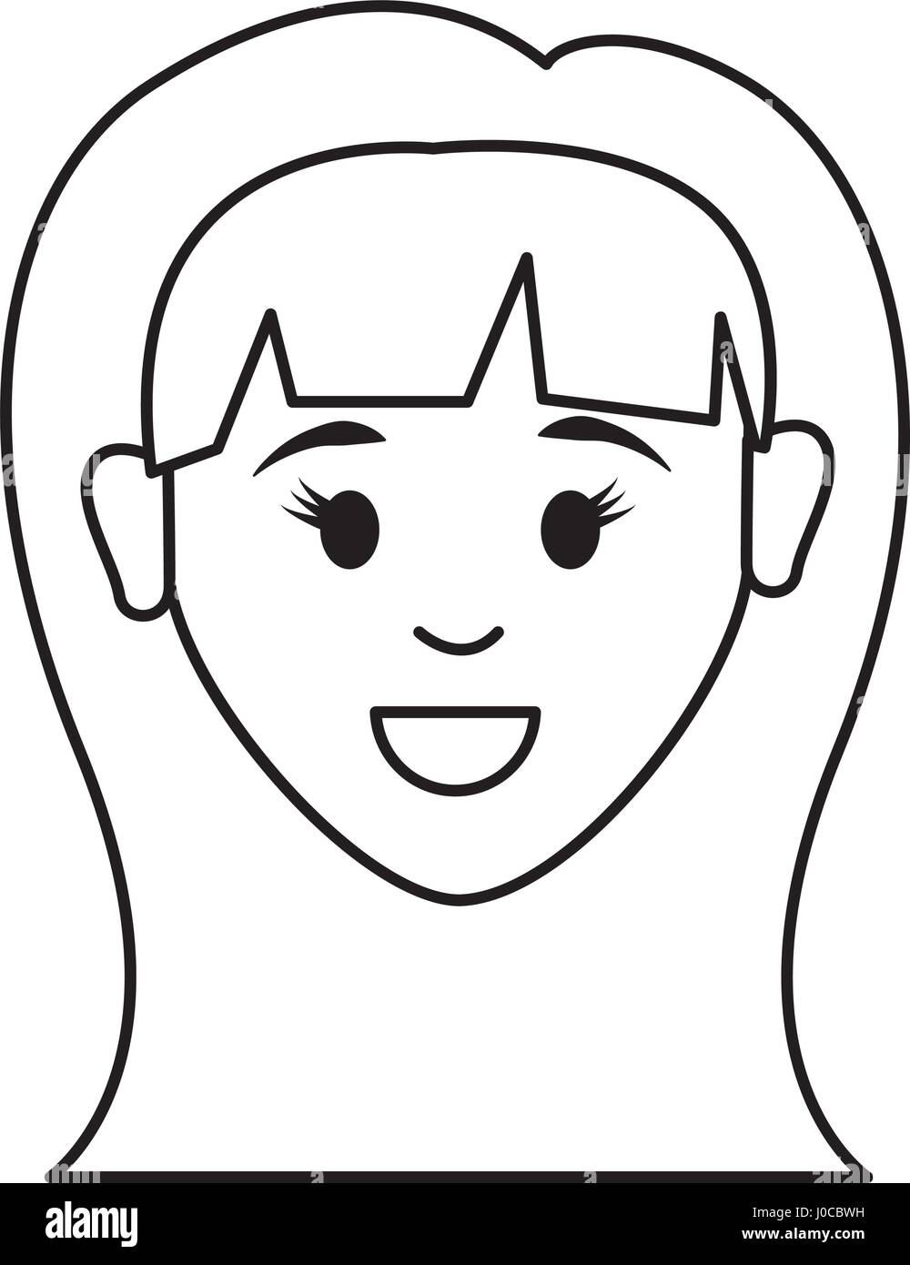 figure people, happy face woman icon Stock Vector Image & Art - Alamy