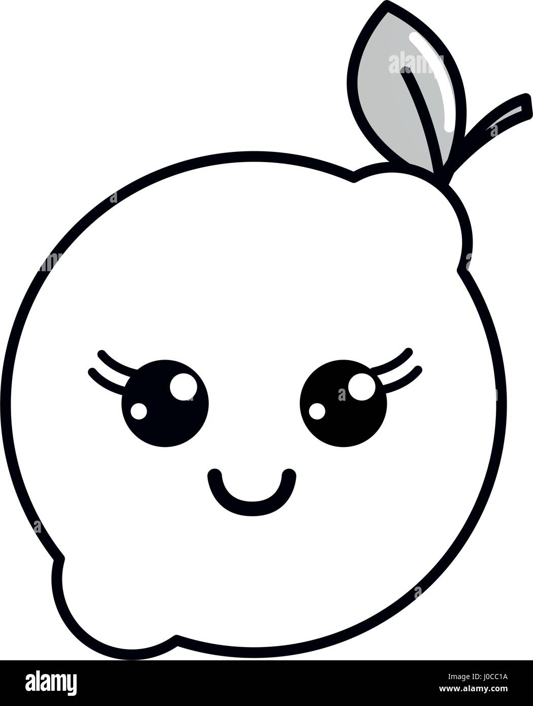 silhouette kawaii nice happy lemon icon Stock Vector Image & Art - Alamy