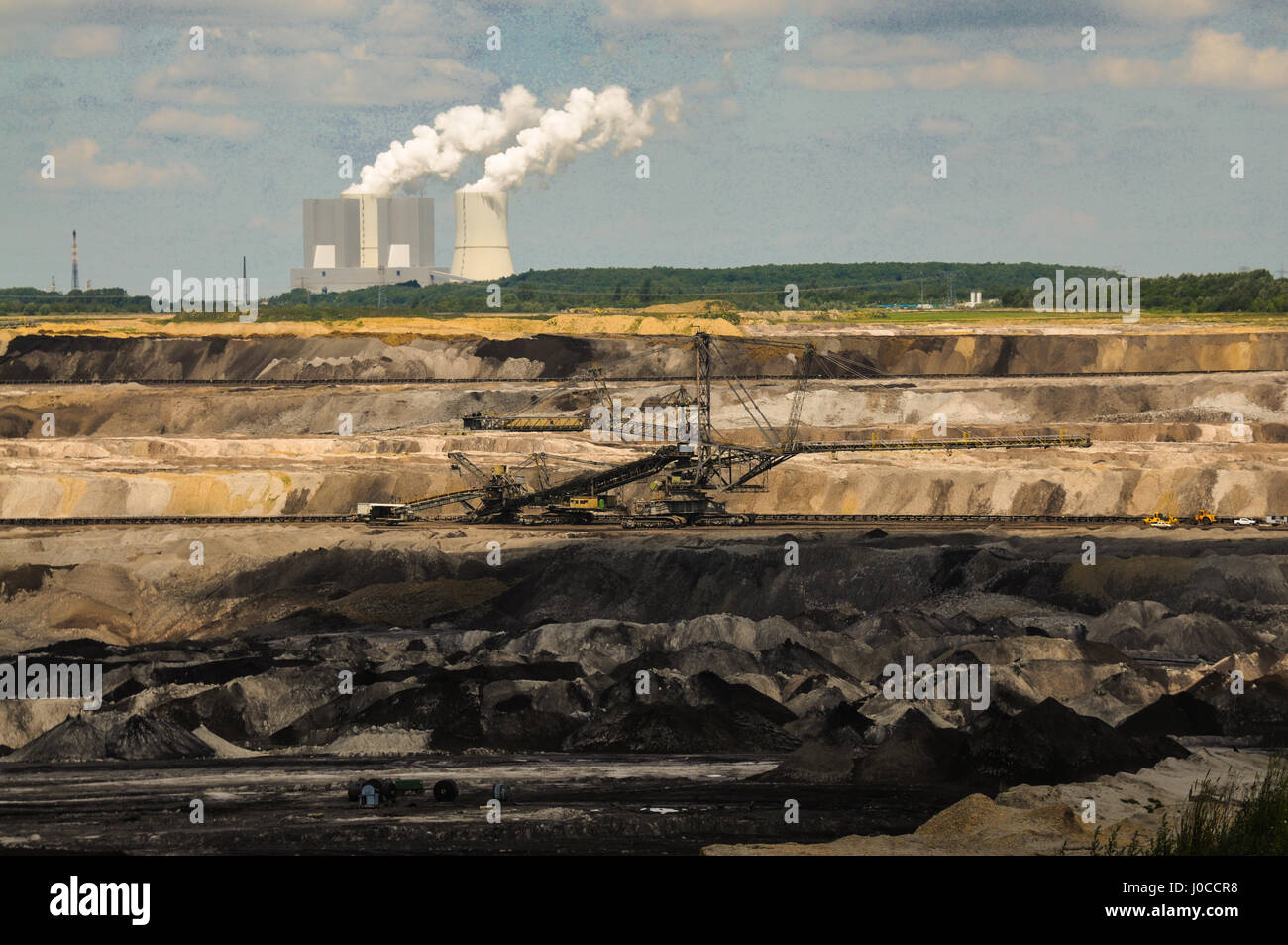 power plant and Brown coal mining Schleenhain, Germany Stock Photo - Alamy