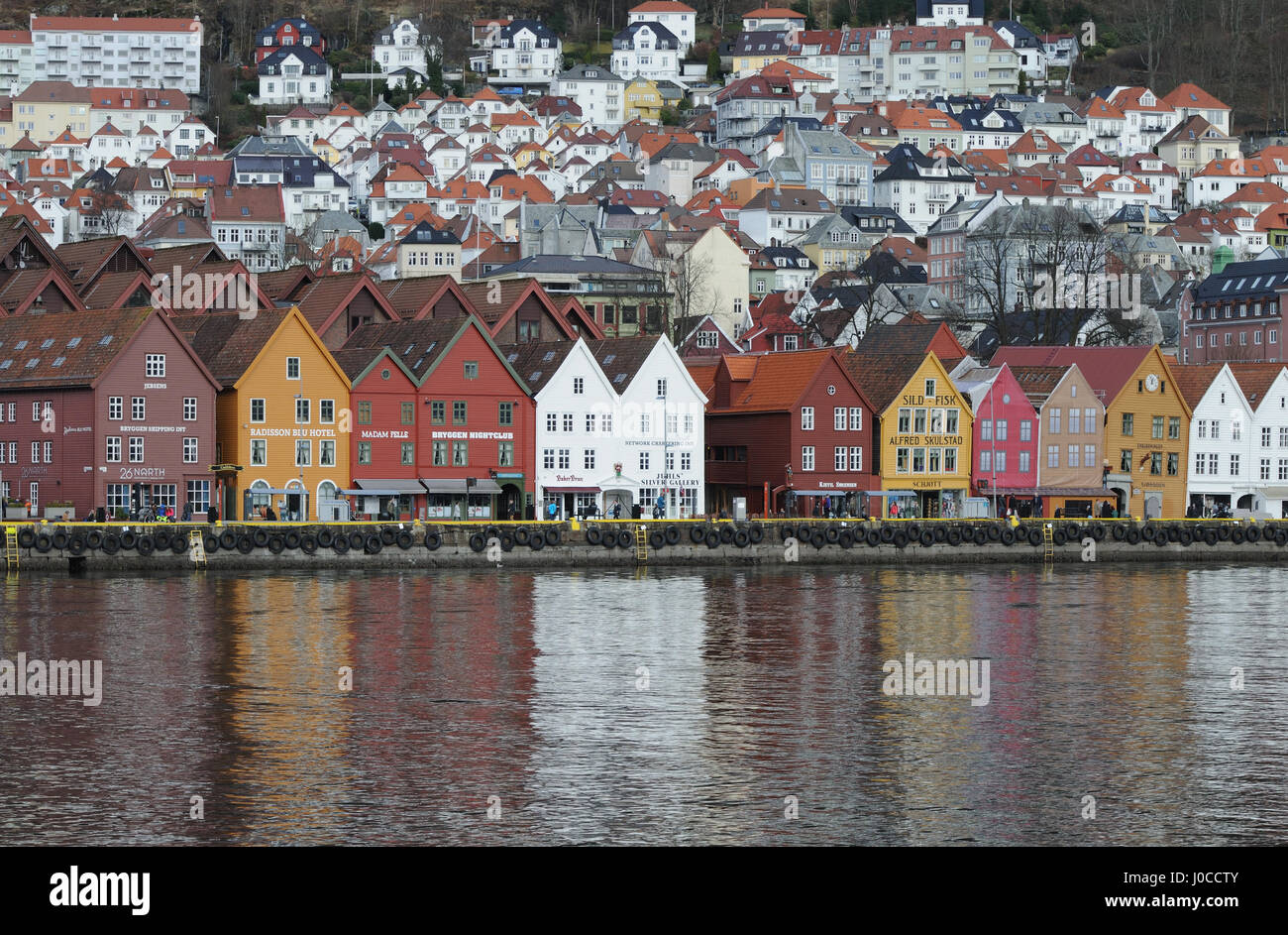 The waterfront of Bergen harbour. Bergen, Norway Stock Photo - Alamy