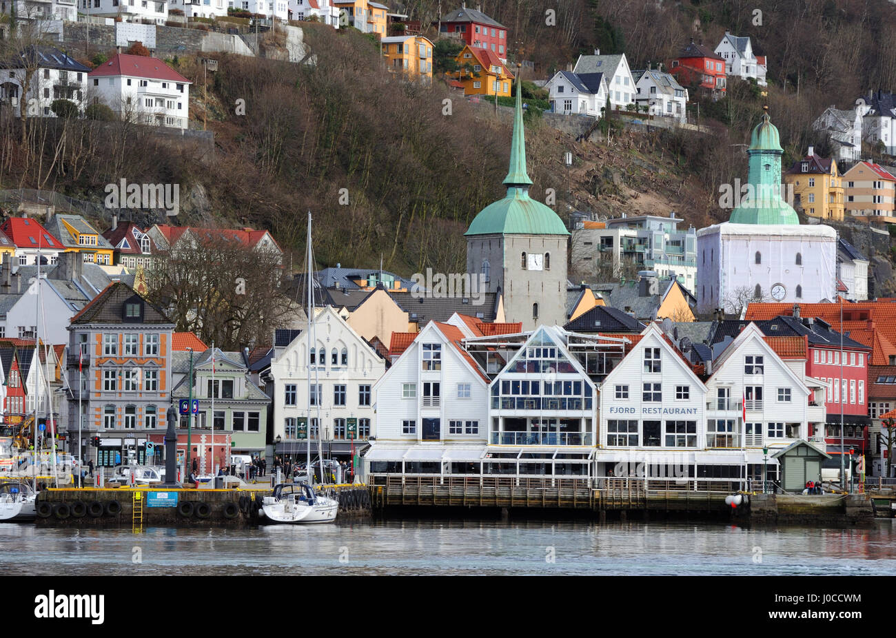 The waterfront of Bergen harbour. Bergen, Norway Stock Photo - Alamy