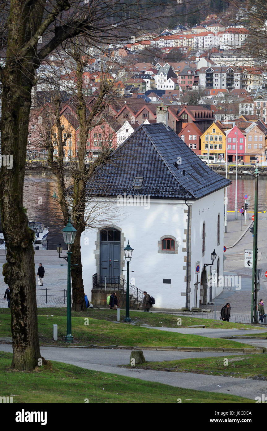 The white painted building of the Buekorps Museum is a museum in Ostre ...