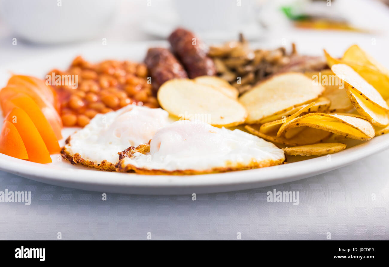 Close up of fried English breakfast Stock Photo - Alamy