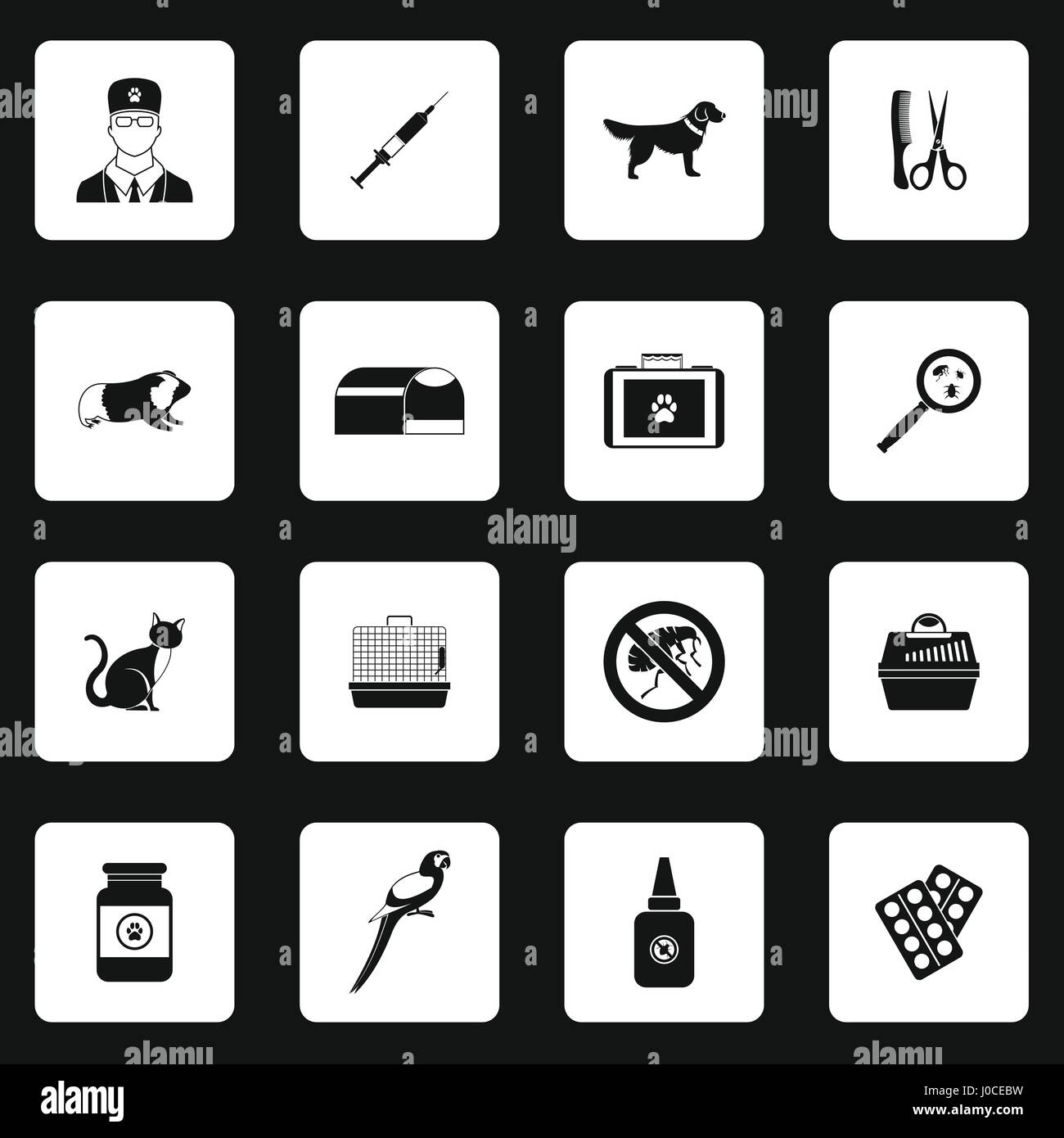 Veterinary icons set, simple style Stock Vector Image & Art - Alamy