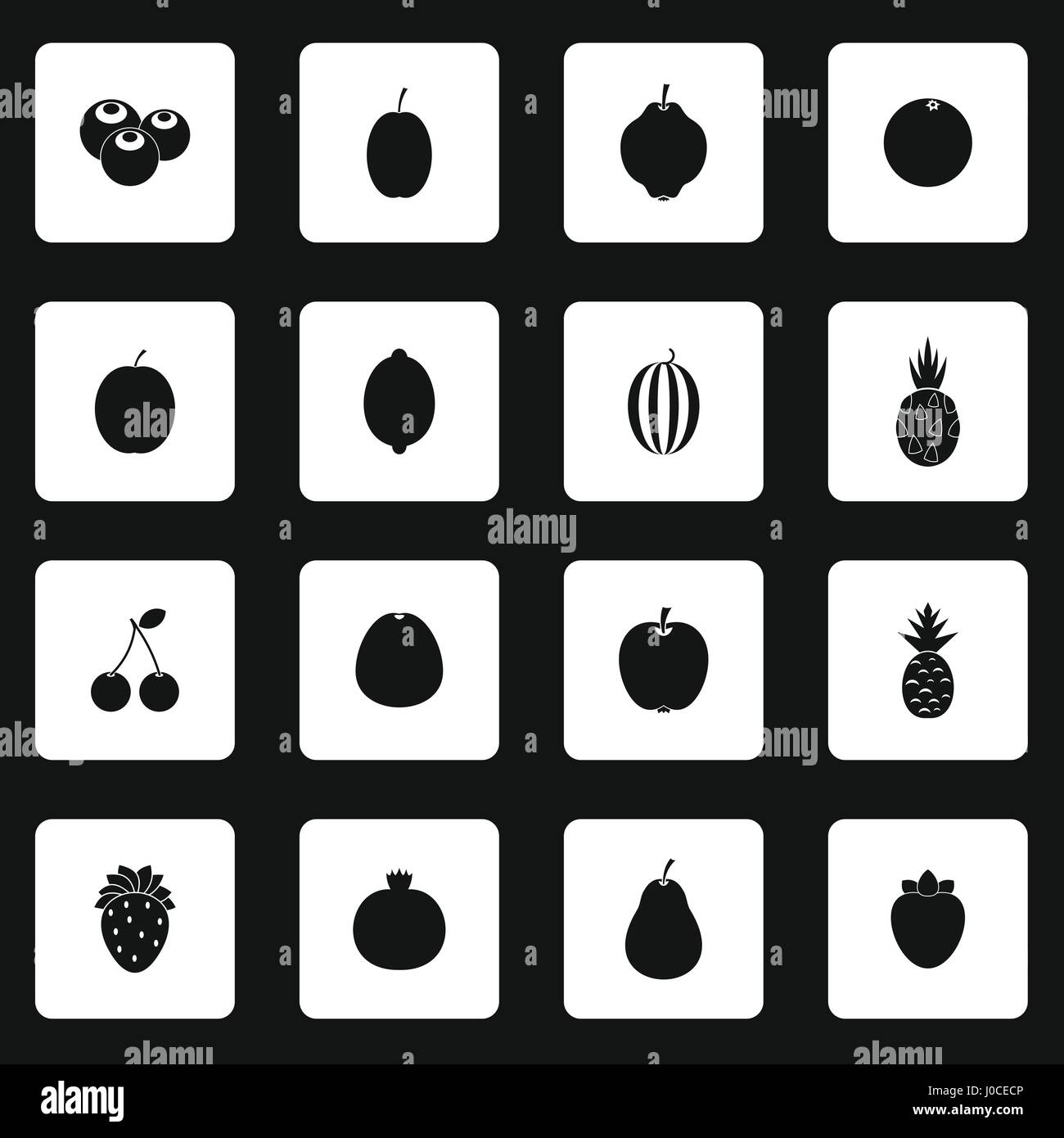 Fruit icons set, simple style Stock Vector Image & Art - Alamy