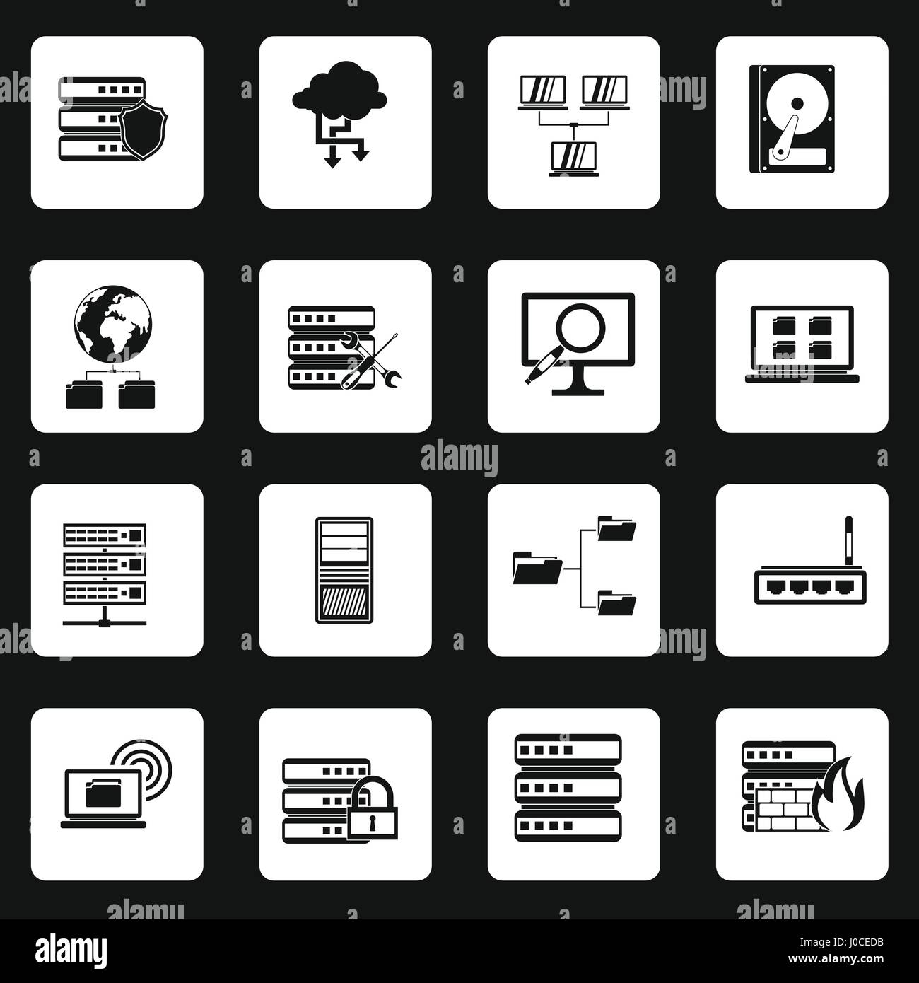 Database icons set, simple style Stock Vector Image & Art - Alamy